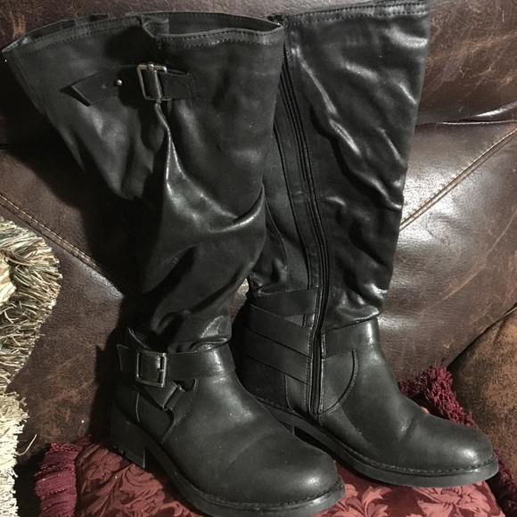 torrid | Shoes | Torrid Faux Leather Buckle Wide Calf Beautiful Boot Sz ...
